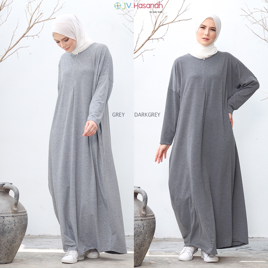 Jual Gamis Salur Abaya Muslim Oversized - JV Hasanah Abaya Dress Shireen | Shopee Indonesia