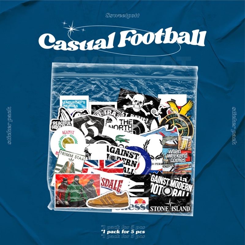 Jual (BISA COD) STICKER PACK [CASUAL FOOTBALL] / STIKER CASUAL ...