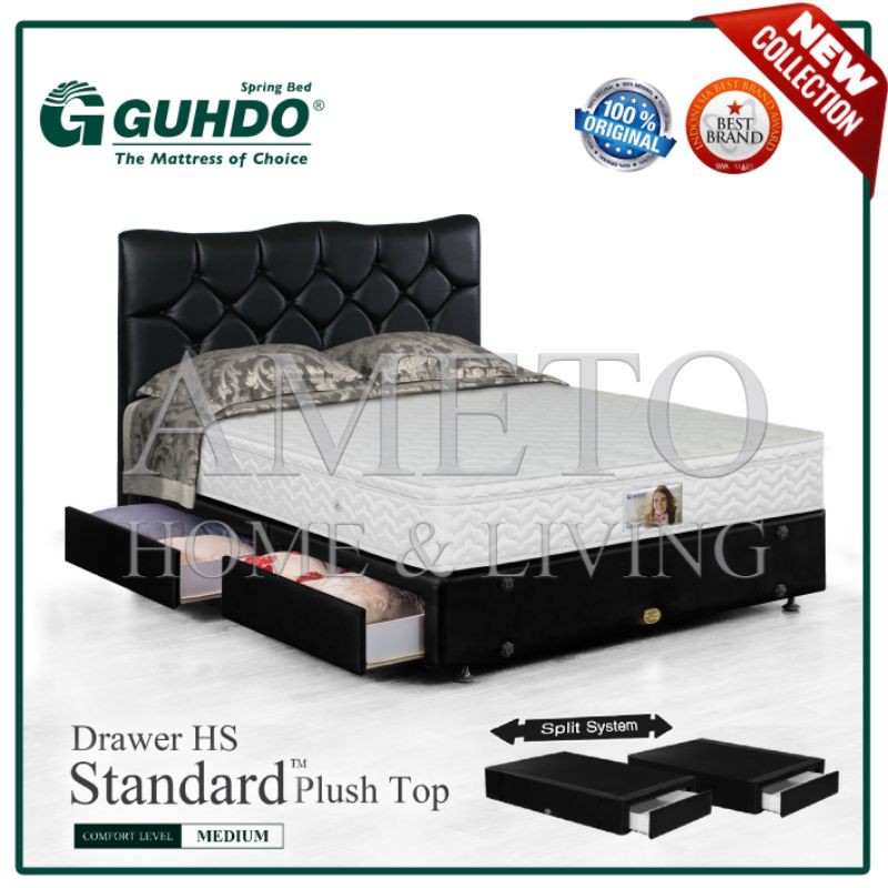 Jual Guhdo Springbed Standard Plush Top 180x200 Drawer Laci HB Lavela ...