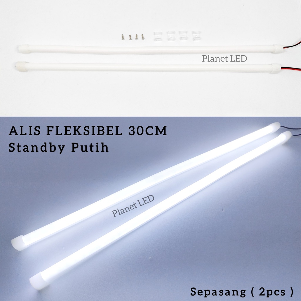 Jual Grade A Lampu Alis Motor LED 30CM Fleksibel Tidak Bintik Standby PUTIH - PlanetLED | Shopee ...