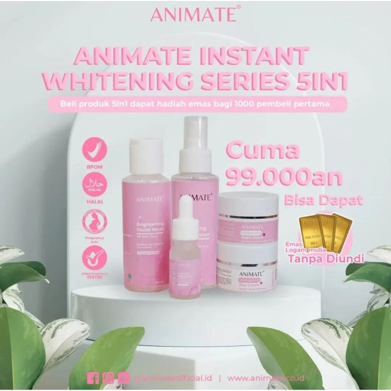 Jual Animate Instant Whitening Series 5In1 | Shopee Indonesia