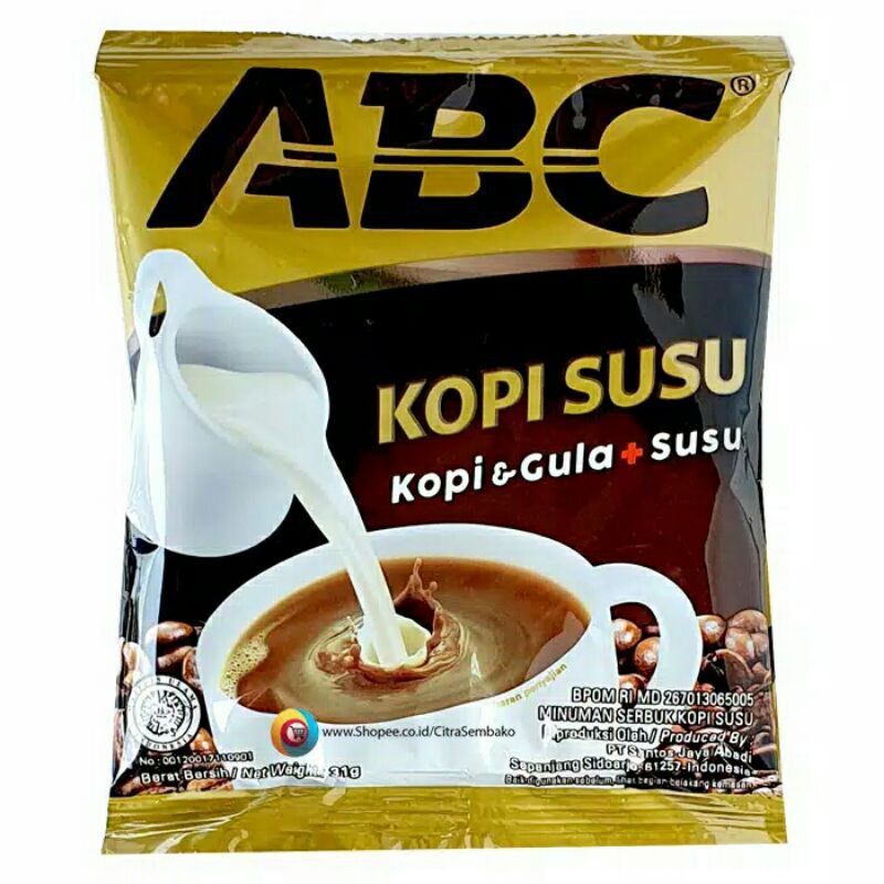 Jual KOPI ABC SUSU 31 GR (1 SACHET) | Shopee Indonesia