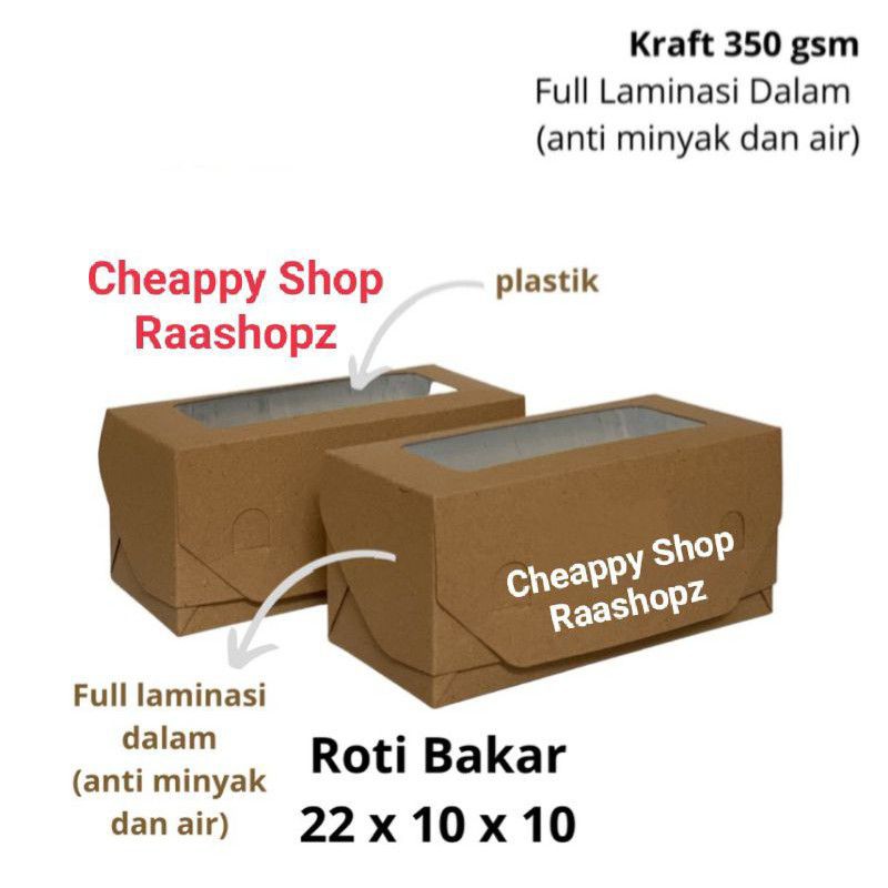 Jual Box 20x10x10 Kraft Jendela laminasi Box Brownies Box Roti Bakar ...
