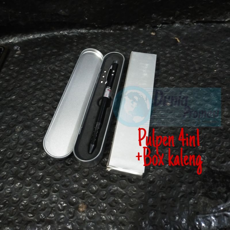 Jual Pulpen 4in1 + Box Kaleng ~ Pulpen Promosi / Pulpen Souvenir ...