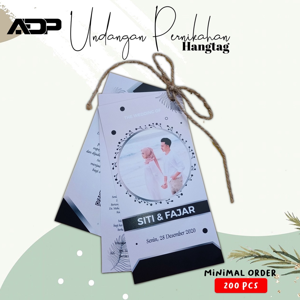 Jual Undangan pernikahan viral 2022 Hangtag tali rami (BOUNS UNDANGAN ...