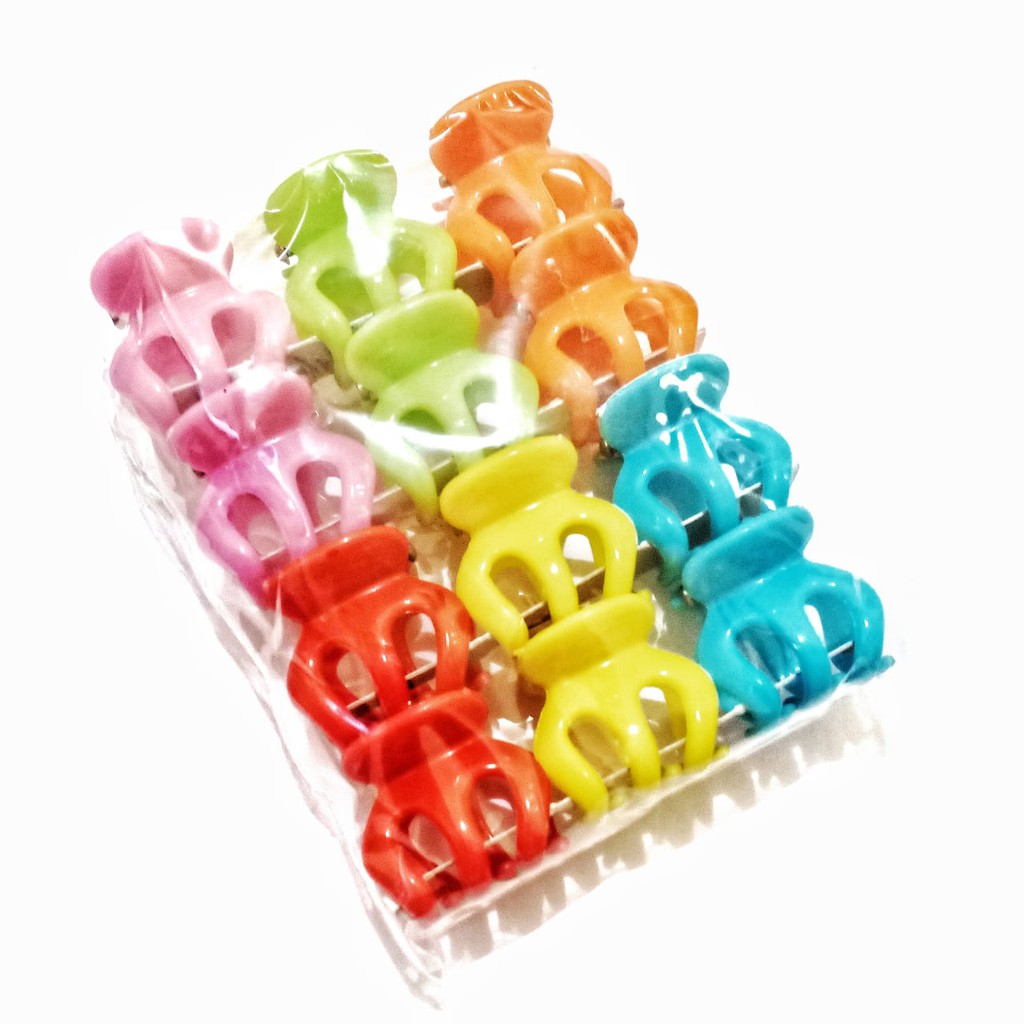 Jual Jedai Rambut Mini 2.5cm Gigi Tiga Warna Warni Jeday Jepitan Badai ...
