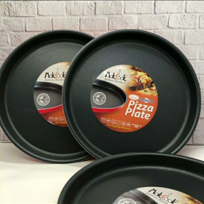 Jual Loyang pizza teflon anti lengket murah MAKCOOK d 24 cm t 2 cm ...