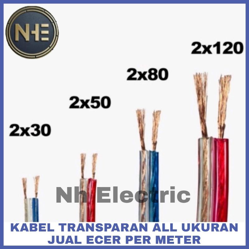 Jual Kabel Listrik Transparan 2x30, 2x50, 2x80 Dan 2x120 Kent's/Tadacom ...