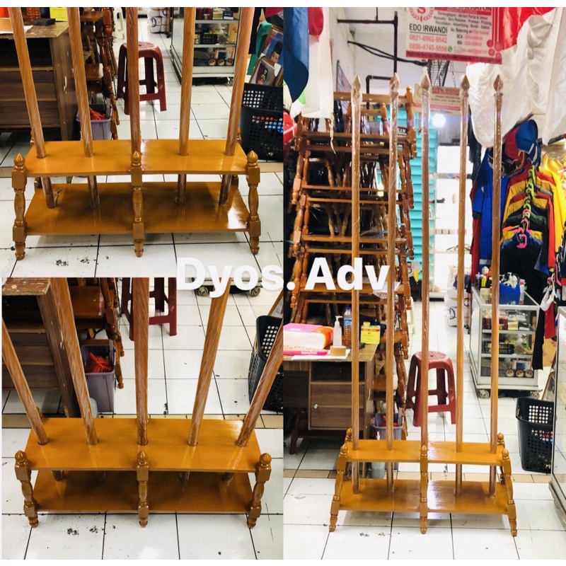 Jual Tiang pataka bendera ruangan satu set tiang dan tatakan lubang 5 ...
