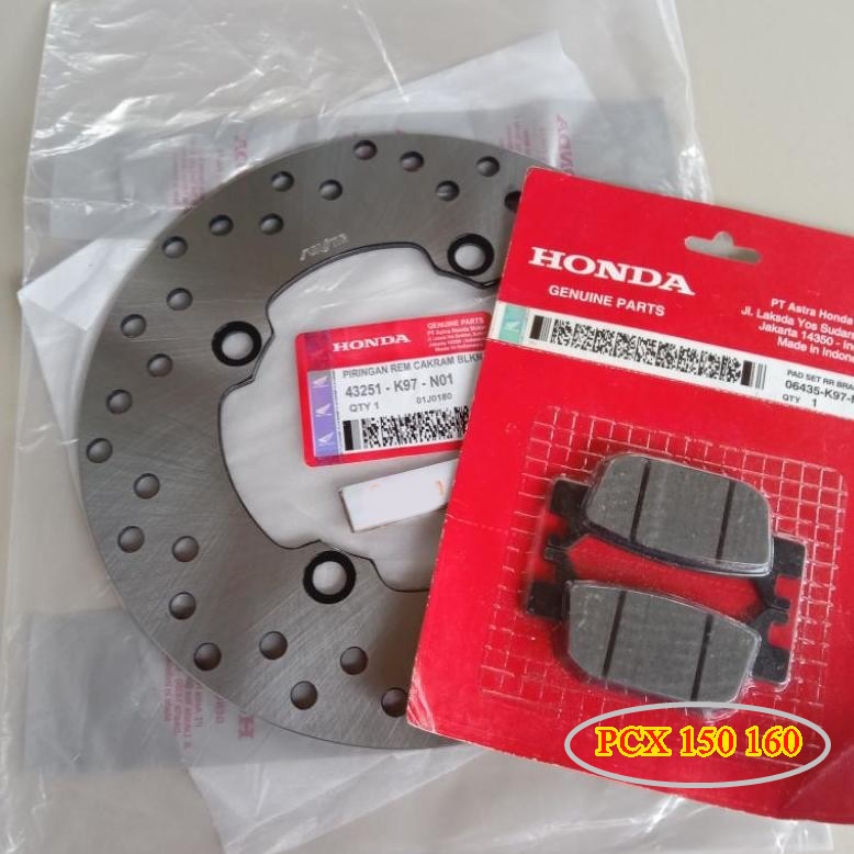 Jual Piringan cakram BELAKANG + dispad diskpad rem belakang Tiger Revo Megapro new CBR150R Verza ...