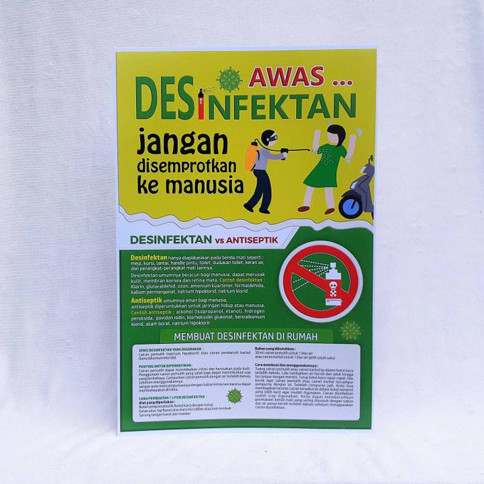 Jual Poster Desinfektan Jangan buat Semprot Orang DISKON | Shopee Indonesia