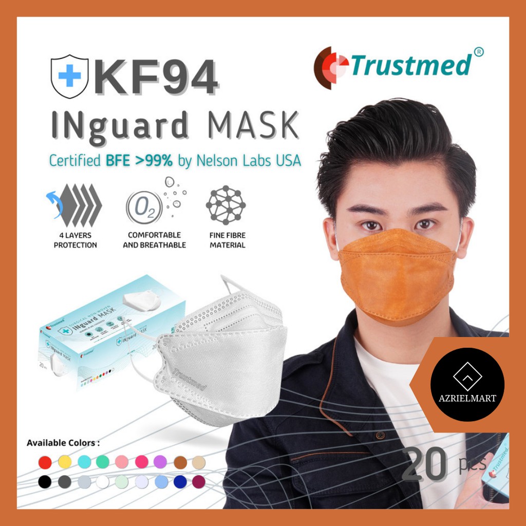 Jual Masker Medis 4ply Earloop Masker Korea KF94 Trustmed INguard Mask ...