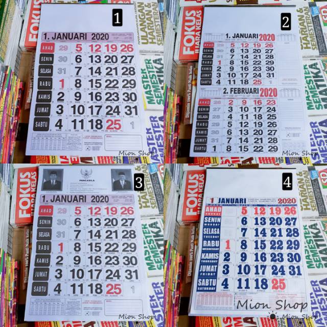 Jual KALENDER DINDING POLOS TAHUN 2024 - BERBAGAI PILIHAN | Shopee ...