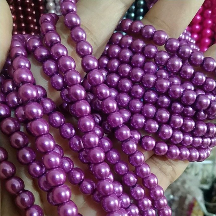 Jual Mutiara Sintetis Mutsin Berat 4mm 6mm Manik Manik Mutiara Kilap ...