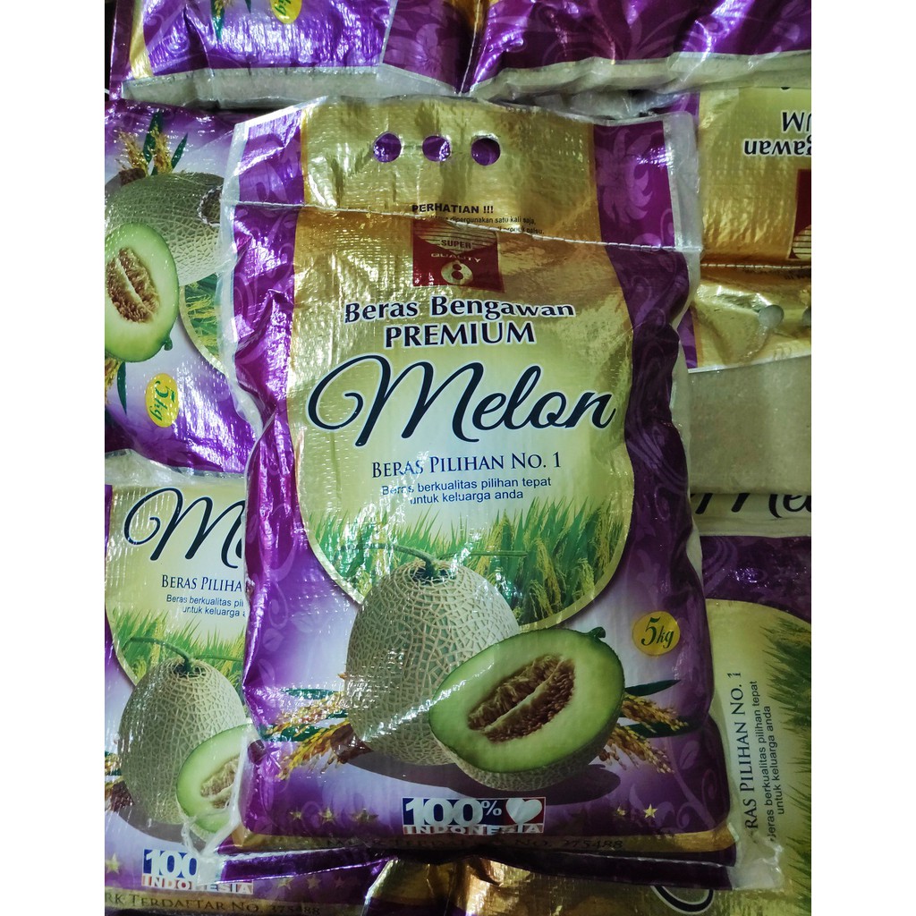 Jual Beras Putih Cap Melon 5 kg | Shopee Indonesia