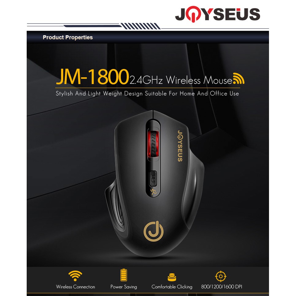Jual JOYSEUS JM-1800 Wireless Mouse 2.4GHz | Shopee Indonesia