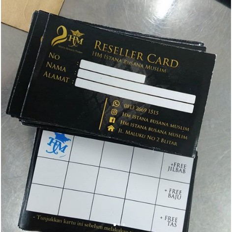 Jual Loyalty Card / Member Card (2Sisi | isi 100pcs) | Shopee Indonesia