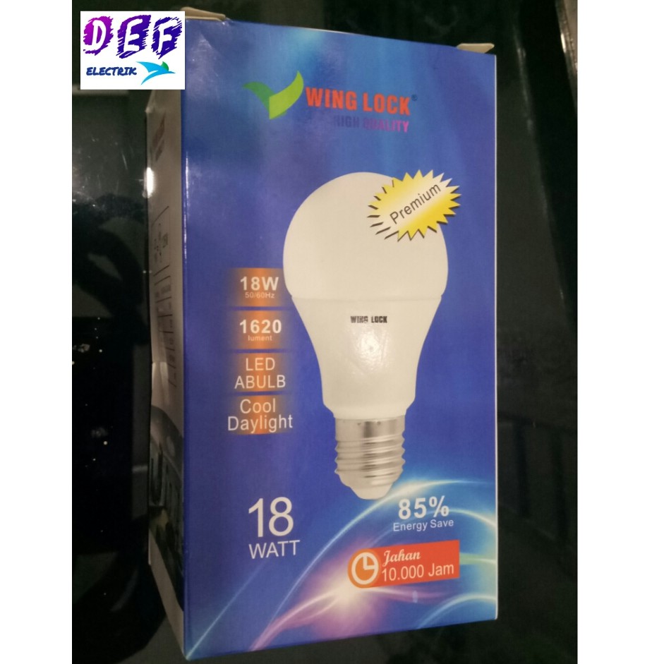 Jual LAMPU LED WING LOCK 18 WATT PUTIH | Shopee Indonesia