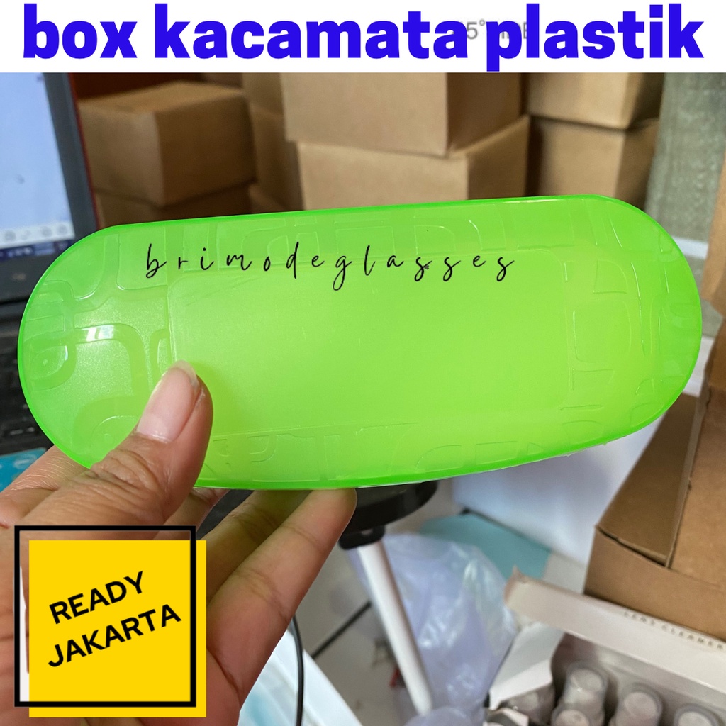 Jual tempat kacamata warna warni plastik case kacamata kotak kacamata ...