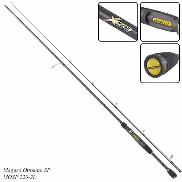 Jual Joran Pancing Spinning Light Maguro Ottoman MOSP 220-2L | Shopee ...
