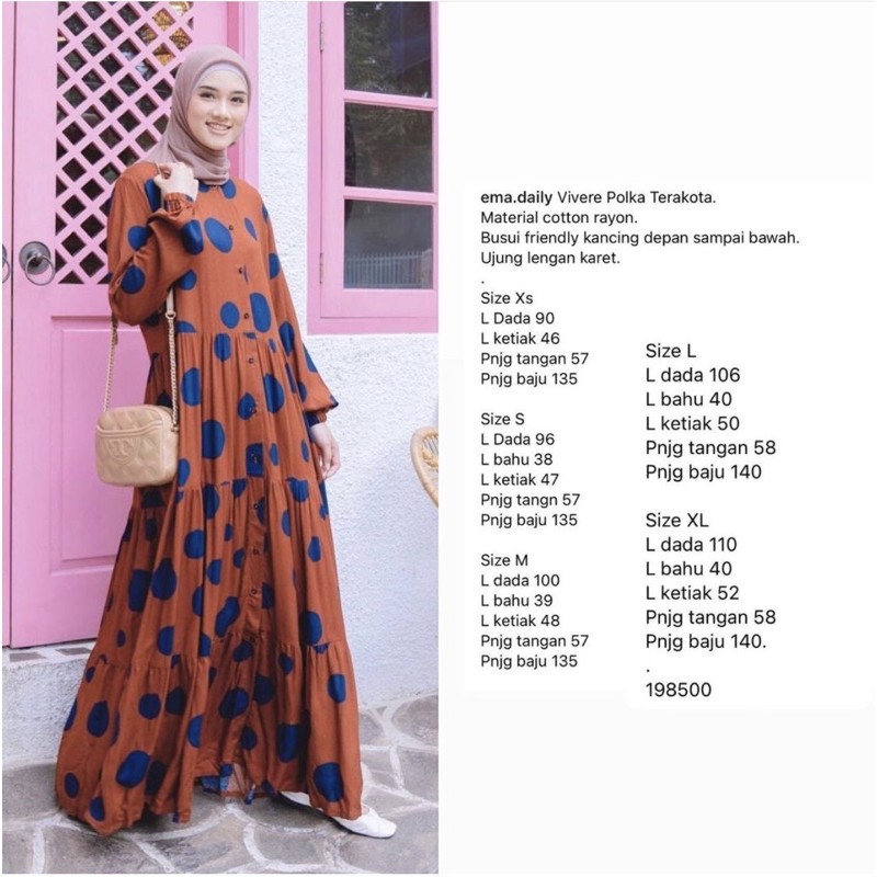 Jual Vivere polka Teraccota- Ema daily | Shopee Indonesia