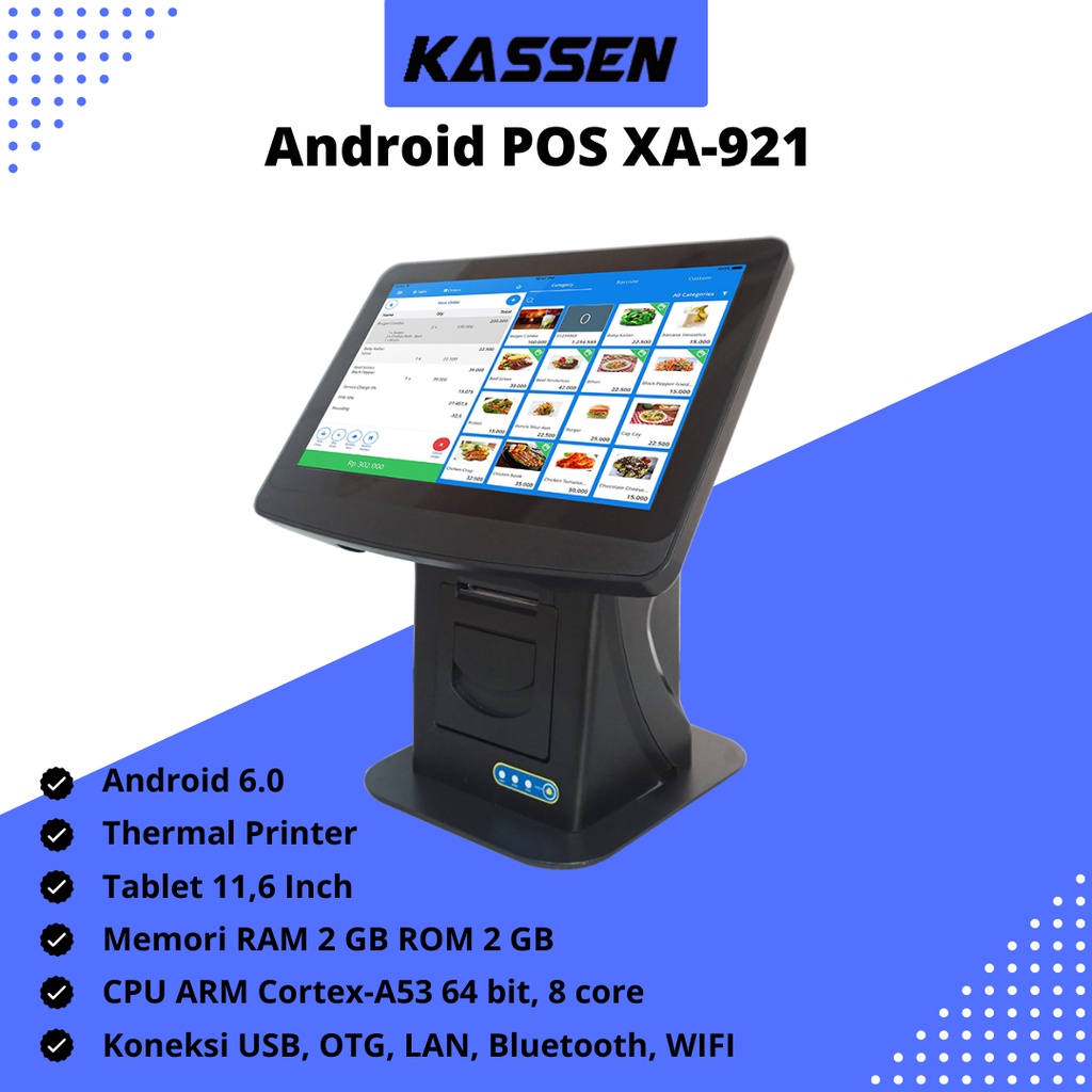 Jual MESIN KASIR KASSEN XA-921 ANDROID POS | Shopee Indonesia