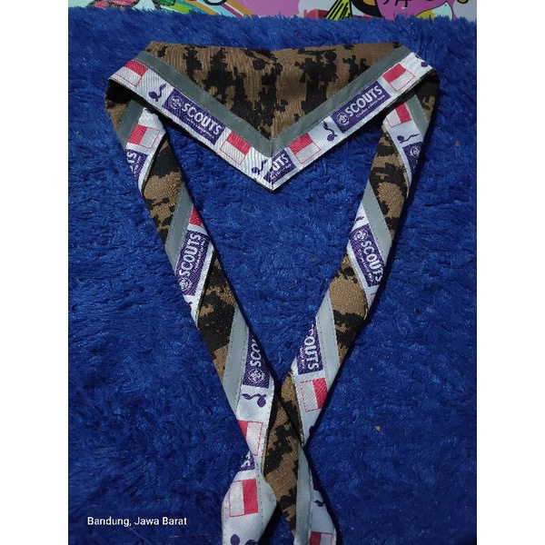 Jual scraf loreng scout lis scout putih | Shopee Indonesia