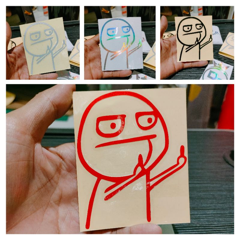 Jual STICKER MIDDLE FINGER JDM STICKER MOBIL MOTOR LAPTOP LUCU CUTTING ...