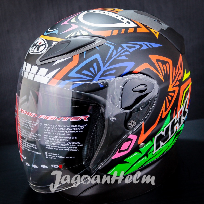Jual NHK HELM R6 NHK REMY#2 | BLACK DOFF | R-6 SINGLE VISOR | R-6 ...