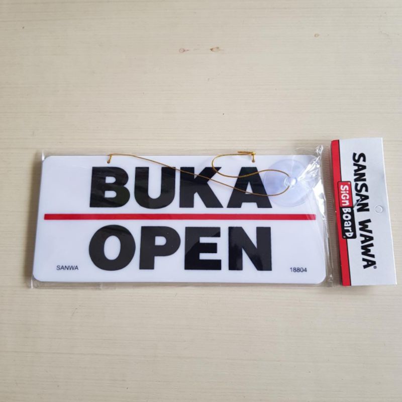 Jual Bolak Balik 1 biji Tulisan Buka tutup bahan akrilik Tulisan buka ...