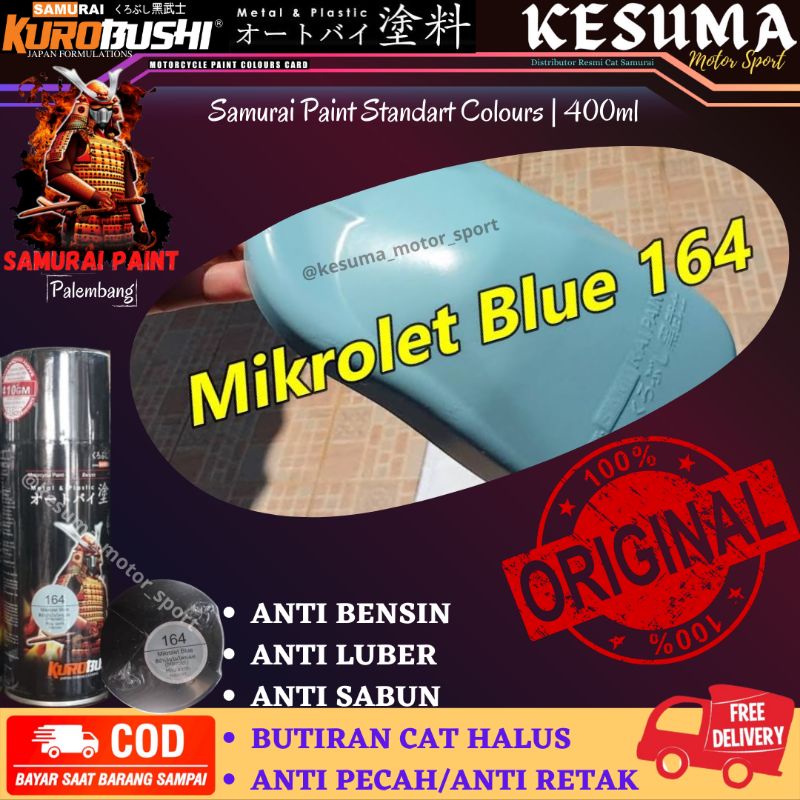 Jual Cat Pilok Pilox Cat Semprot Samurai Paint Biru Muda #164 Mikrolet Blue 400ml Original 100% ...