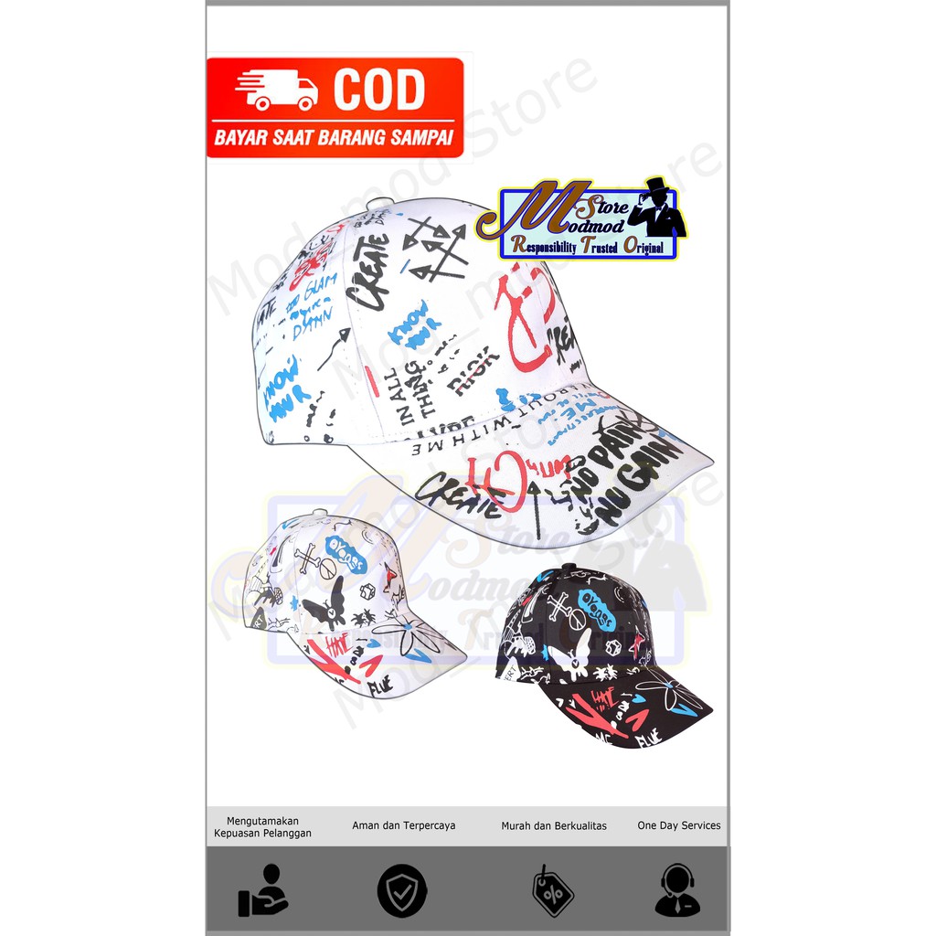 Jual TOPI SABLON KOREA MOTIF KUPU KUPU/ / TOPI KOREA KEKINIAN / TOPI ...