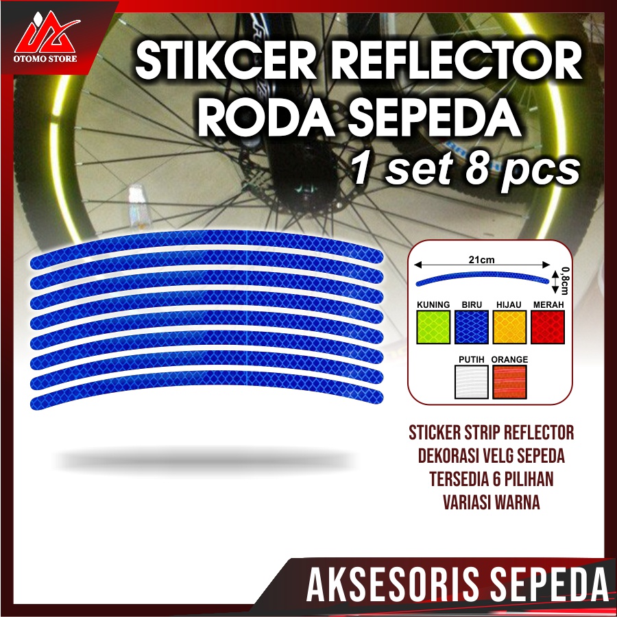 Jual STIKER RODA SEPEDA Reflektor Roda Sepeda 8 Strip Bicycle Wheel ...