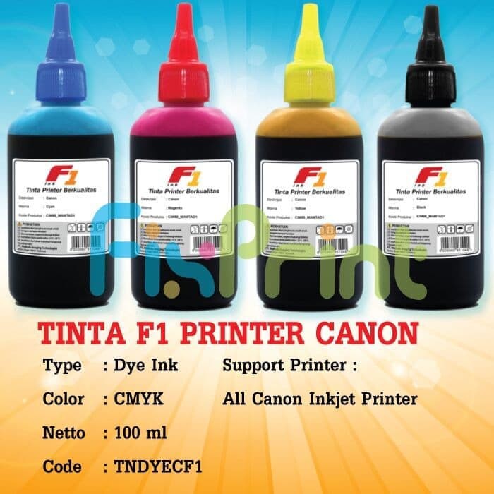 Jual Tinta Botol Dye Base F1 100ml Refill Cartridge Printer Canon ...