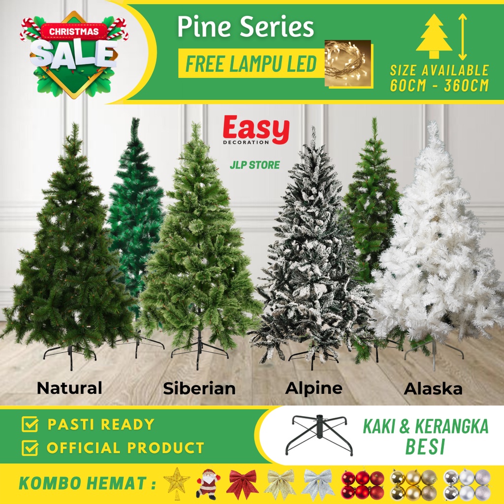Jual Pohon Natal Premium JLP Tinggi 2 Meter 210Cm 7 Feet Christmas Tree ...