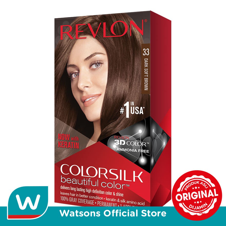 Jual Revlon Hair Color Soft Brown 33 | Shopee Indonesia