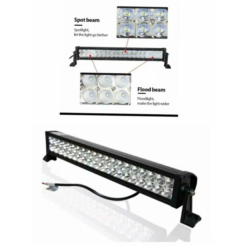 Jual LAMPU LED LIGHTBAR ATAP 2 WARNA 105CM 42INCH DOUBLE ROW 240W ...