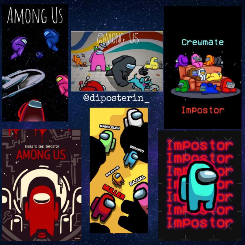 Jual poster AMONG US MURAH ( SATU PAKET ISI 6 POSTER ) | Shopee Indonesia