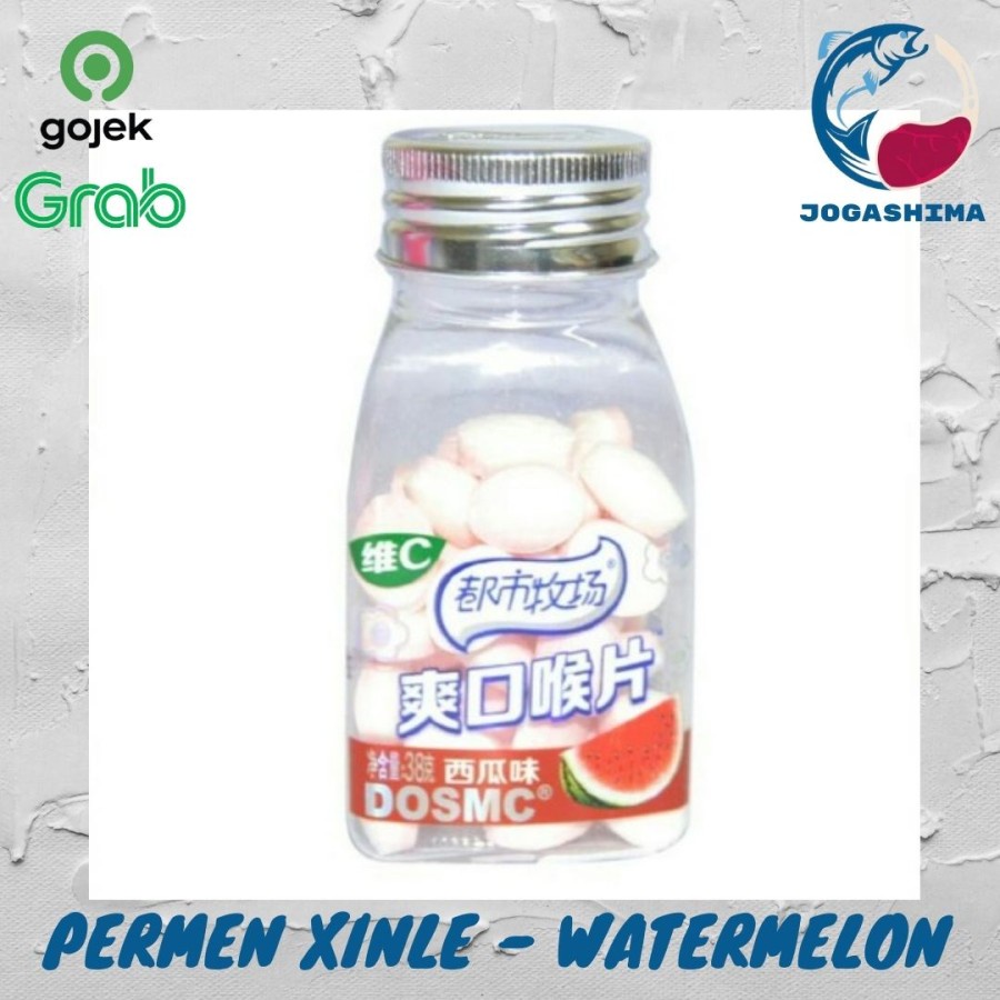 Jual Permen Xinle water melon/ permen semangka / healthy candy 38g ...
