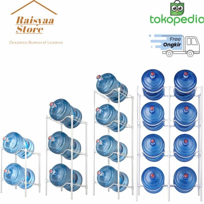 Jual Krisbow Rak Galon 2 Susun/Rak Galon 3 Susun/Rak Galon 4 Susun, 8 ...