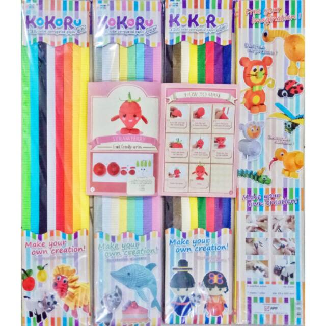 Jual Kokoru Stripe Color Corrugated Paper (Ichi, Ichigo, Ichiro ...