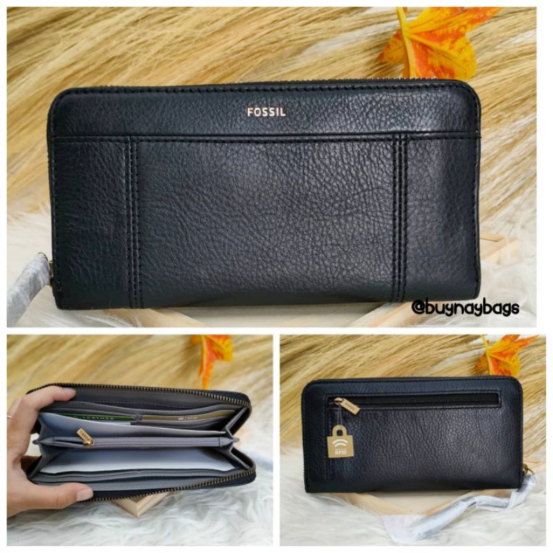 Jual Dompet wanita fossil jory zip arround midnight navy | Shopee Indonesia