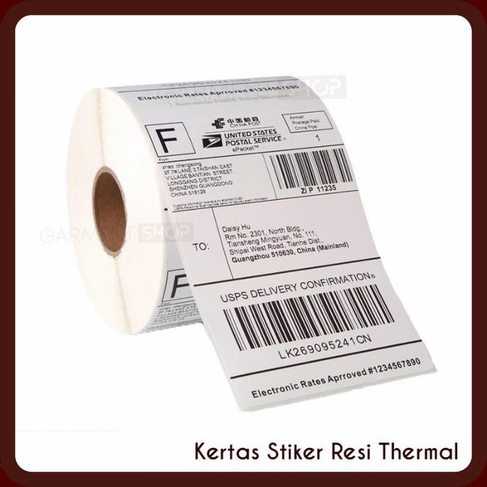 Jual Kertas Printer Stiker Thermal A6 Label Barcode Resi Pengiriman Paket | Shopee Indonesia