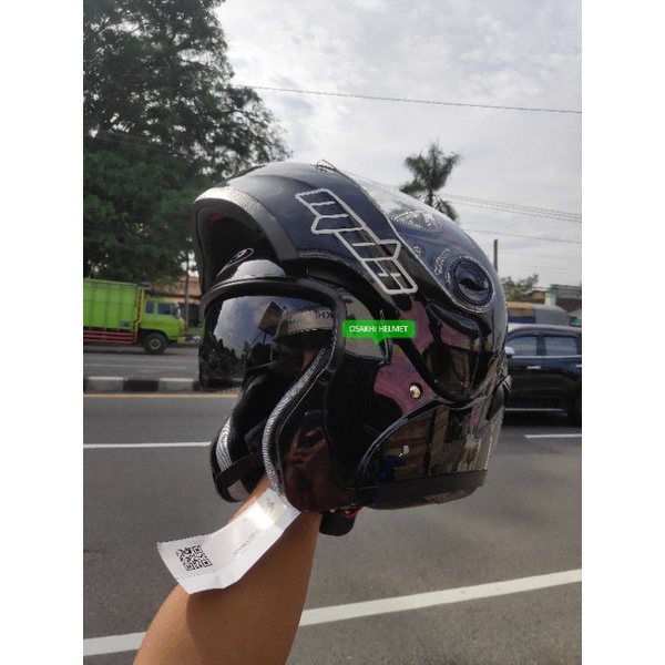 Jual MDS Modular Pro Rider Helm Touring Dua Mode -Osakhi Helmet ...