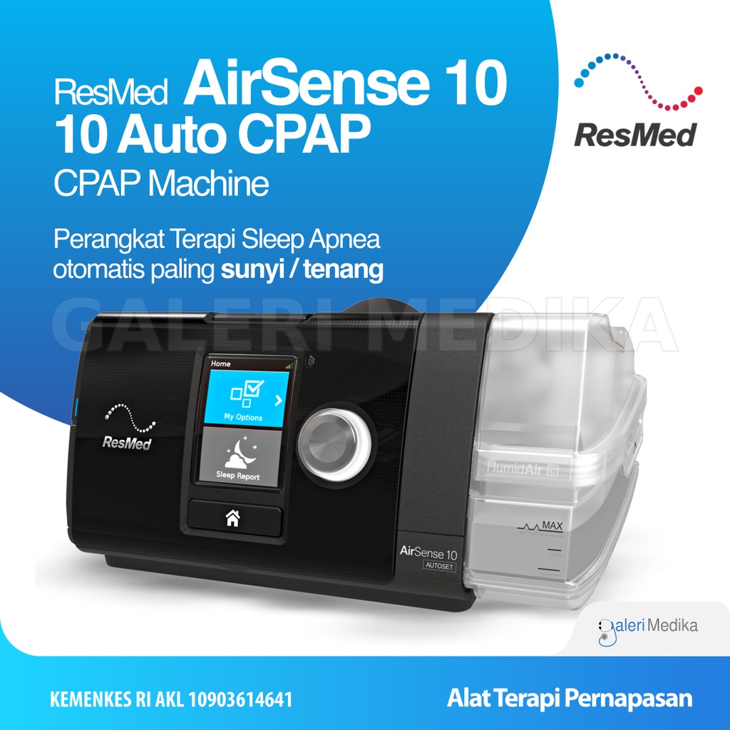 Jual ResMed AirSense 10 Auto CPAP Untuk Sleep Apnea Mengatasi Tidur Mendengkur | Shopee Indonesia