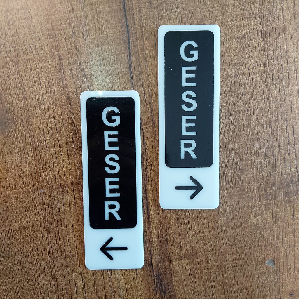 Jual SIGN GESER PADA PINTU / SIGN TULISAN GESER / PENANDA PINTU GESER ...