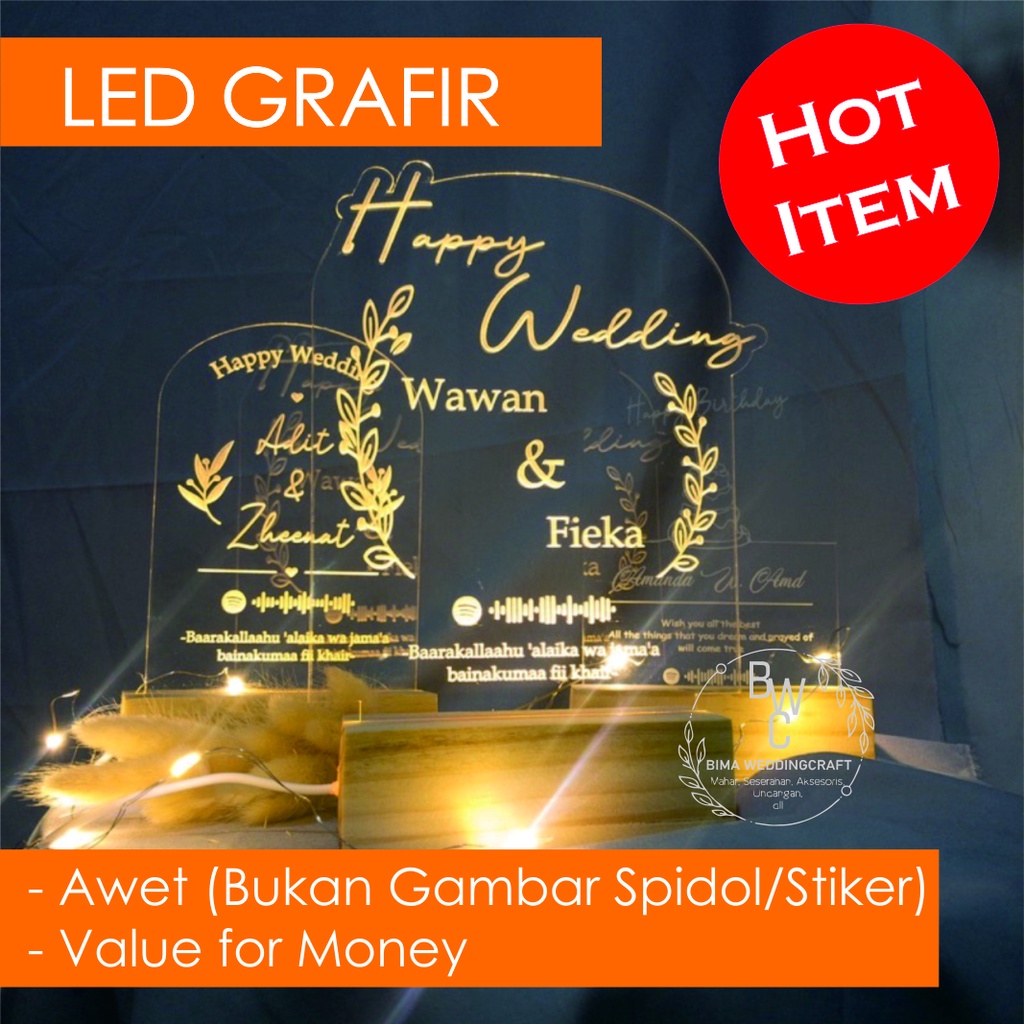 Jual Lampu LED Akrilik - Gift Ulang Tahun Led - Hadiah Wedding - Hadiah ...