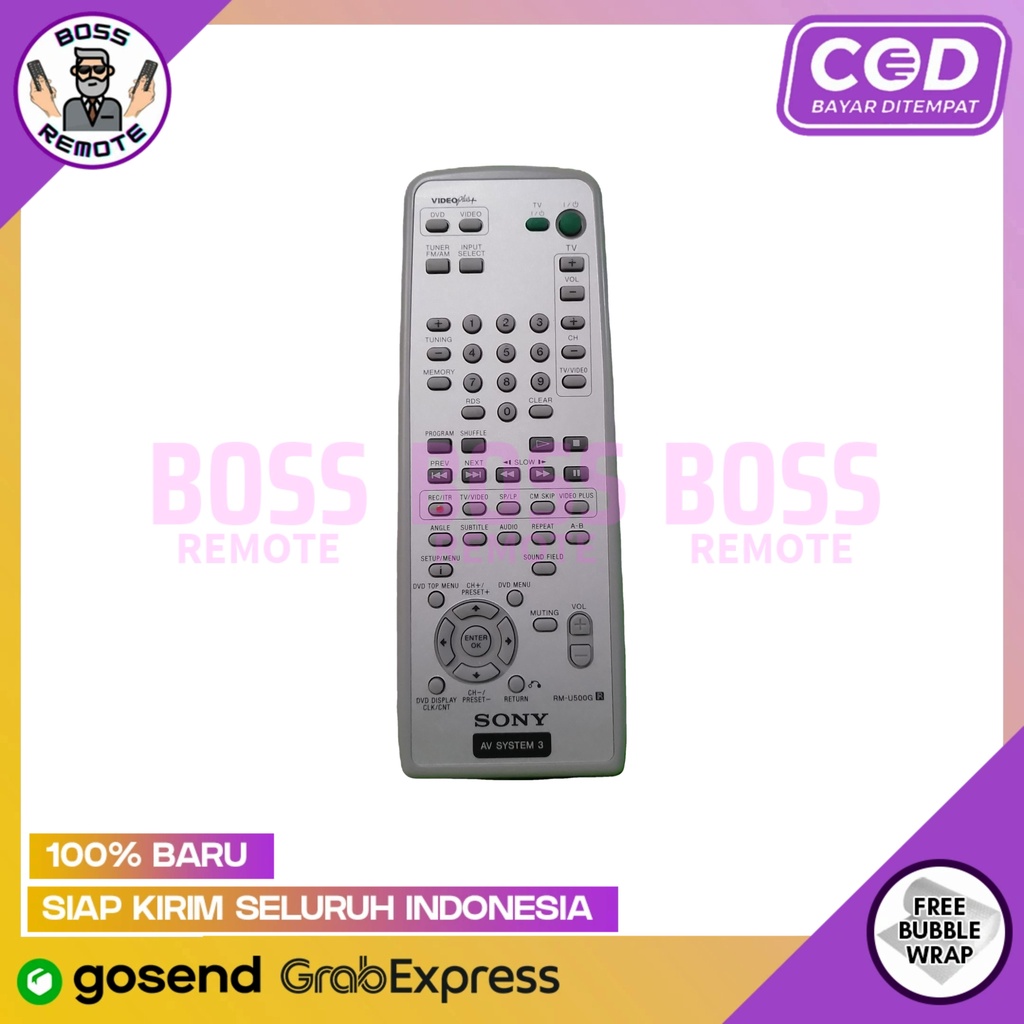 Jual REMOTE AV SYSTEM 3 DVD SONY RM-U500G ORIGINAL | Shopee Indonesia