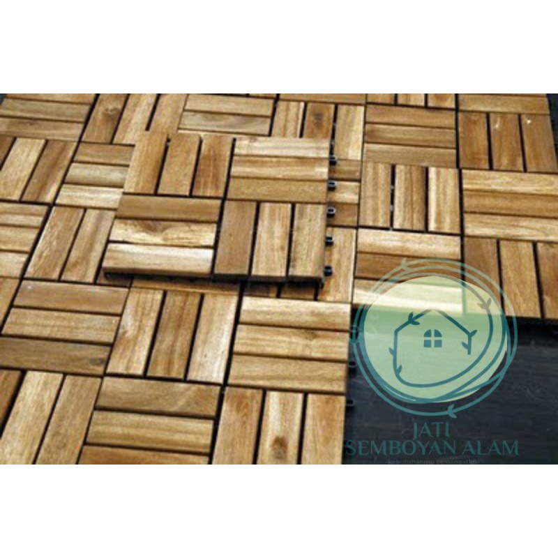 Jual paket 100pcs decking kayu lantai kayu jati | Shopee Indonesia