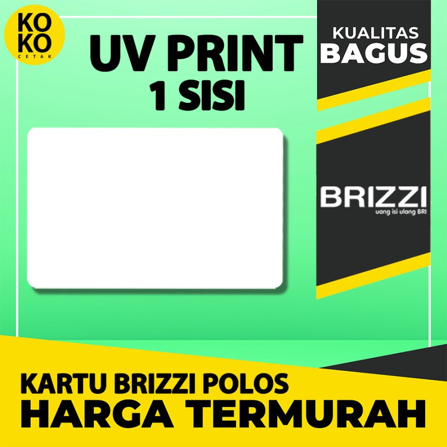 Jual Kartu BRIZZI BRI UV PRINT TINTA PUTIH / BRIZZI POLOSAN - 1 SISI ...